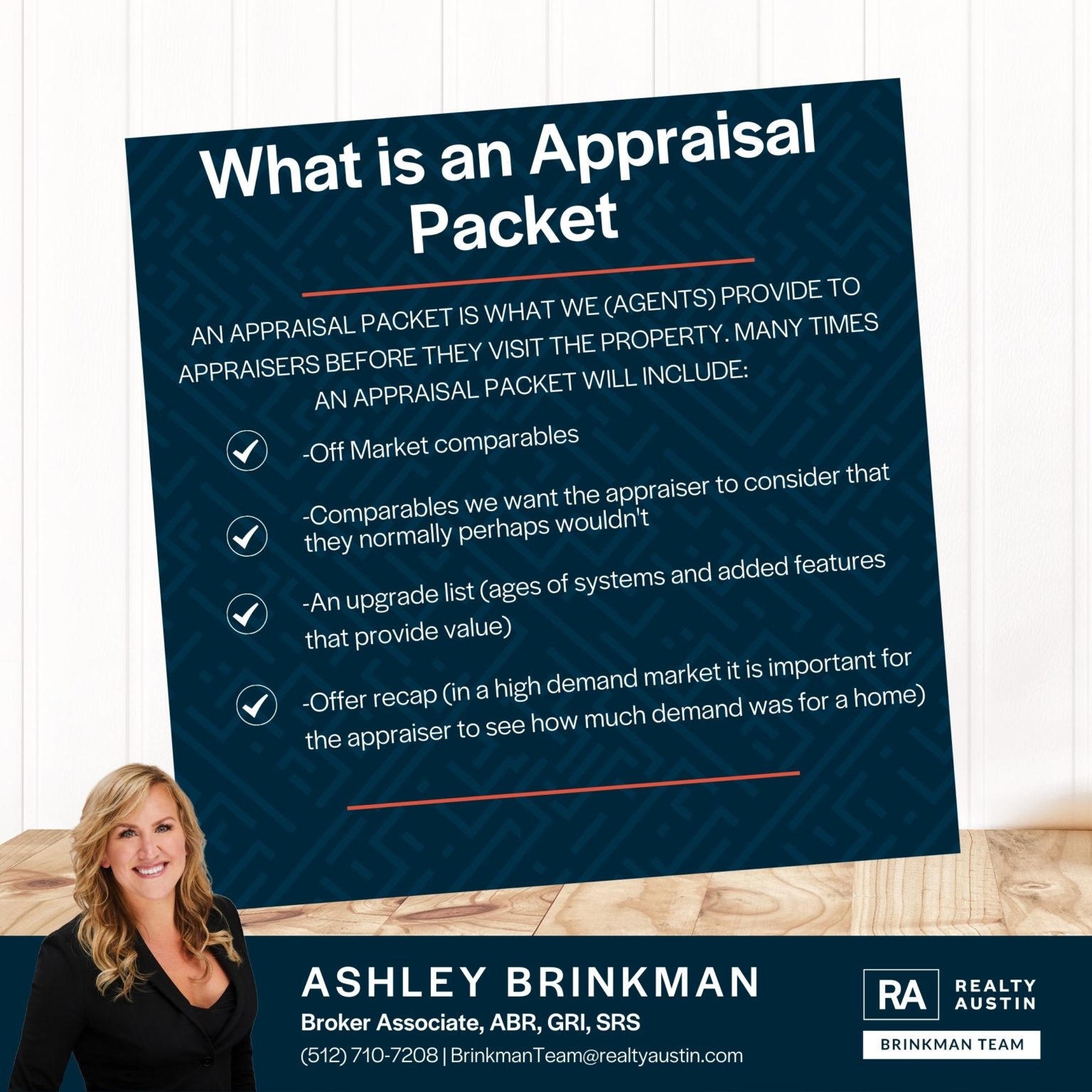 What is an Appraisal Packet - Ashley Brinkman of Realty Austin